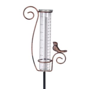 hobyluby rain gauge outdoor, 7 inch rain gauges for measuring precipitation, garden yard decor