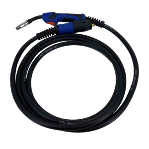 niccoo mig welding gun torch stinger euro connector 180a-500a replacement welding machine mig welding torch mb-15ak for mig mag welding machine binzel type flexible head 16ft(5m) 5m(16.4 ft)