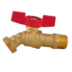 LD Longda (2-Packs) Male Hose Bibb 1/2" MIP × 3/4" MHT with 1/4-Turn Water Hose Shut Off Valve, Hreaded Garden Hose Outlet Ideal for Gardens, patios, Boiler Drain