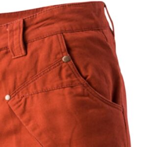 Mens Relaxed Fit Outdoor Shorts Lightweight Casual Hiking Cargo Short Pants Retro Straight Leg Solid Summer Short (Orange,34)