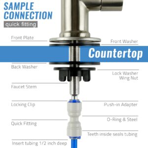 iSpring RCC7 Under Sink Reverse Osmosis System + iSpring GA1-ORB Lead-Free Faucet