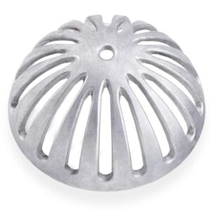 floor sink strainer, aluminum dome strainer, floor drain strainer, strainer for dining room, home, outdoor garden, kitchen or bathroom 5-1/2" w x 2-1/4"h-01