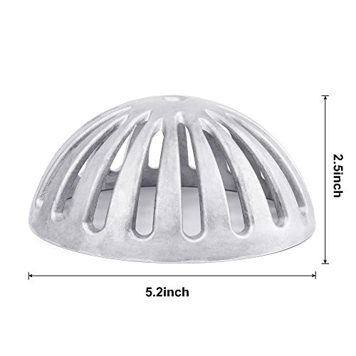 Floor Sink Strainer, Aluminum Dome Strainer, Floor Drain Strainer, Strainer for Dining Room, Home, Outdoor Garden, Kitchen Or Bathroom 5-1/2" W X 2-1/4"H-01