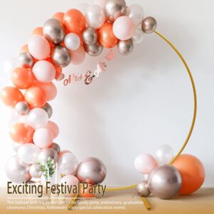 Wedding Arch Round Backdrop Stand Wedding Arches for Ceremony Wedding Arch Stand 6.6ft Round Balloon Arch Frame Golden Balloon Arch Stand Round Balloon Backdrop Frame (6.6ft Gold)