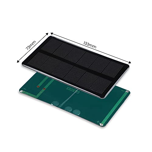 SUNYIMA 5Pcs Polycrystalline Mini Solar Panels Solar Cells Solar System Kit 6V 180mA 133mm x 73mm/5.23"x 2.87" for DIY Electric Toy Materials Photovoltaic Cells Solar DIY System Kits