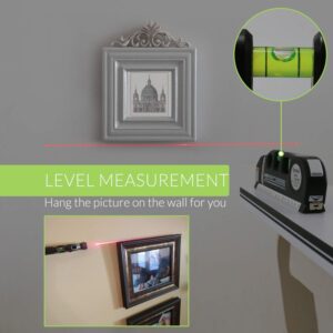 Green and Red Laser Level, Qooltek Multipurpose Cross Line Laser for hanging pictures