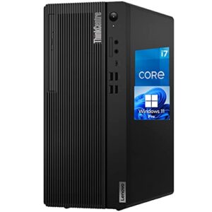 lenovo thinkcentre m70t tower desktop, intel i7-10700 upto 4.8 ghz, 32gb ram, 2tb nvme ssd, 4k uhd 630 graphics, dvd-rw, displayport, hdmi, ac wi-fi, bluetooth – windows 11 pro, black