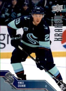 2021-22 upper deck seattle kraken (from box set) #4 vince dunn seattle kraken nhl hockey trading card