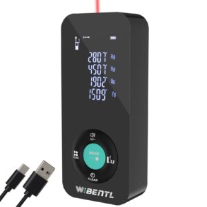 laser measurement tool, wibentl, 328ft laser distance measure, 11 measurement modes, ±1/16-inch accuracy, 5 units, type-c charging, laser tape measure, area, volume and pythagorean - wlm01