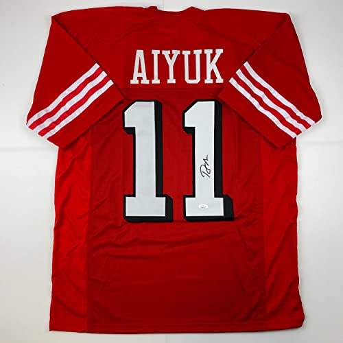 Autographed/Signed Brandon Aiyuk San Francisco Alternate Red Football Jersey JSA COA