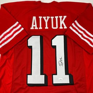 Autographed/Signed Brandon Aiyuk San Francisco Alternate Red Football Jersey JSA COA