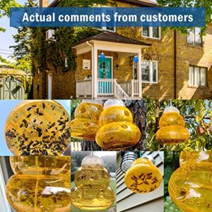 4 Pack Wasp Trap Outdoor Hanging, Yellow Jacket Killer, Carpenter Bee Traps for Outside, Bee Catcher Hornet Traps, Insects Bug Trap