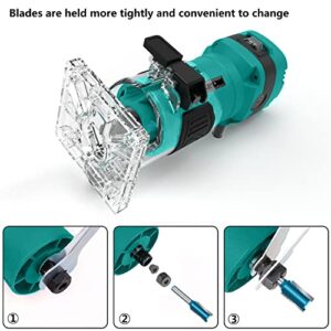 Dobetter Wood Router Tool, Compact Trim Router with 6 Wood Router Bits, 1/4" Collets and 8mm/12.7mm Adapter -PATR550