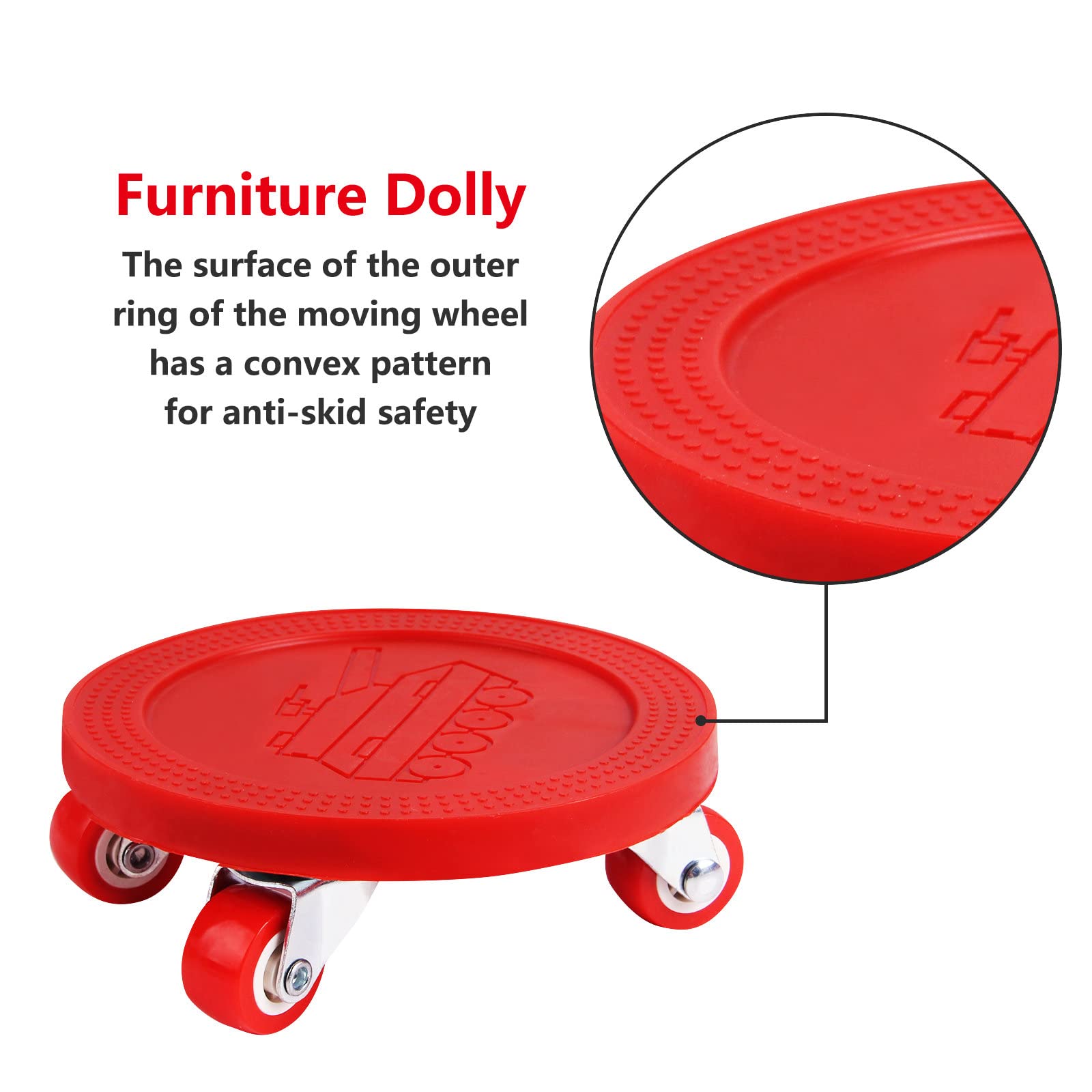 Furniture Mover Dolly with Lifter, 4 Wheel Furniture Dolly 780 LB Load Capacity,360° Rotation Moving Wheels,Furniture Lifters for Heavy Furniture,Moving System Roller Set,Refrigerator, Sofa, Cabinet