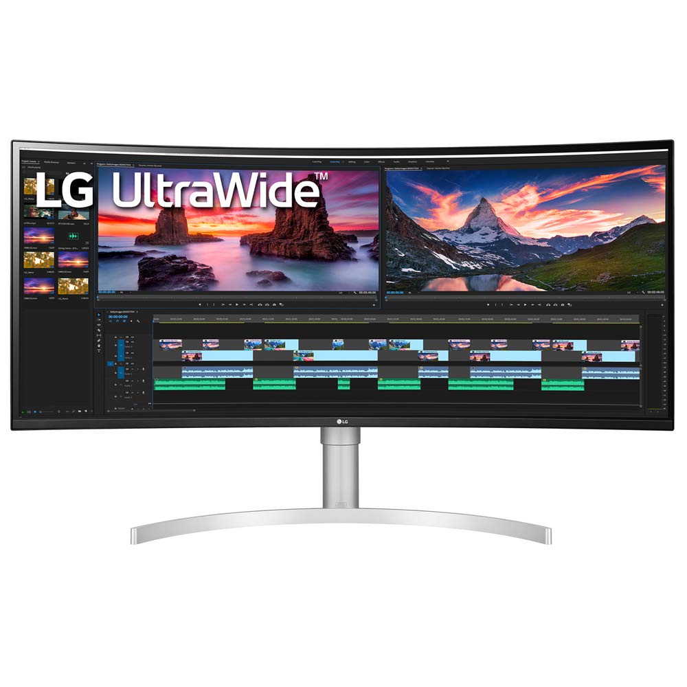 LG 38WN95C-W 38" UltraWide QHD+ IPS Curved Monitor, NVIDIA G-SYNC Compatible Bundle with Deco Gear Mechanical Gaming Keyboard, Deco Gear Wired Gaming Mouse and Deco Gear Gaming Mouse Pad