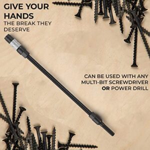 AMERICAN MUTT TOOLS Flexible Drill Bit Extension – 7.5” Flexible Screwdriver Tool | Flexible Shaft Drill Bit Extension, Bendable Flex Bit for Hard to Reach Spaces | Flexible Bit Extension Bar