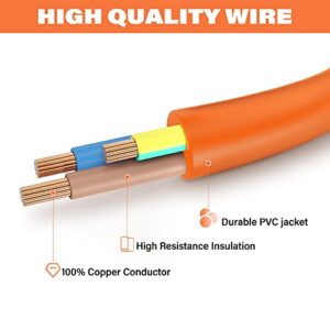 Flameweld Welder Adapter Cord - NEMA L14-30P Twist Locking to 6-50R, 4 Prong Generator to 3 Prong Welder Power Adapter Cord, 125/250V STW 10AWG Generator Cord, ETL (Yellow)