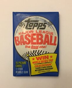 1983 topps baseball factory sealed wax pack pulled from a box