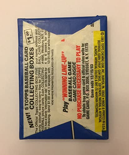 1983 Topps Baseball Factory Sealed Wax Pack Pulled From A Box