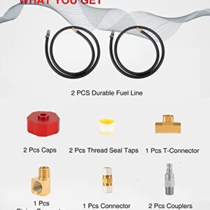 HND1.2CD Dual System Extended Run Generator Fuel Kit for Honda EU1000i, EU2000i, EU2200i, Polaris P1000i, Champion 2000, Generac and Kipor Generators (Without Fuel Tank)