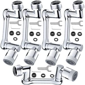 umogy faucet extender, large angle rotating splash faucet aerator, universal 1080 swivel robotic arm swivel extension faucet aerator, faucet extender for sink with 2 water outlet modes (2pcs)