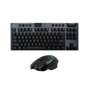 logitech g915 tkl tenkeyless lightspeed wireless rgb mechanical gaming keyboard + logitech g502 lightspeed wireless gaming mouse