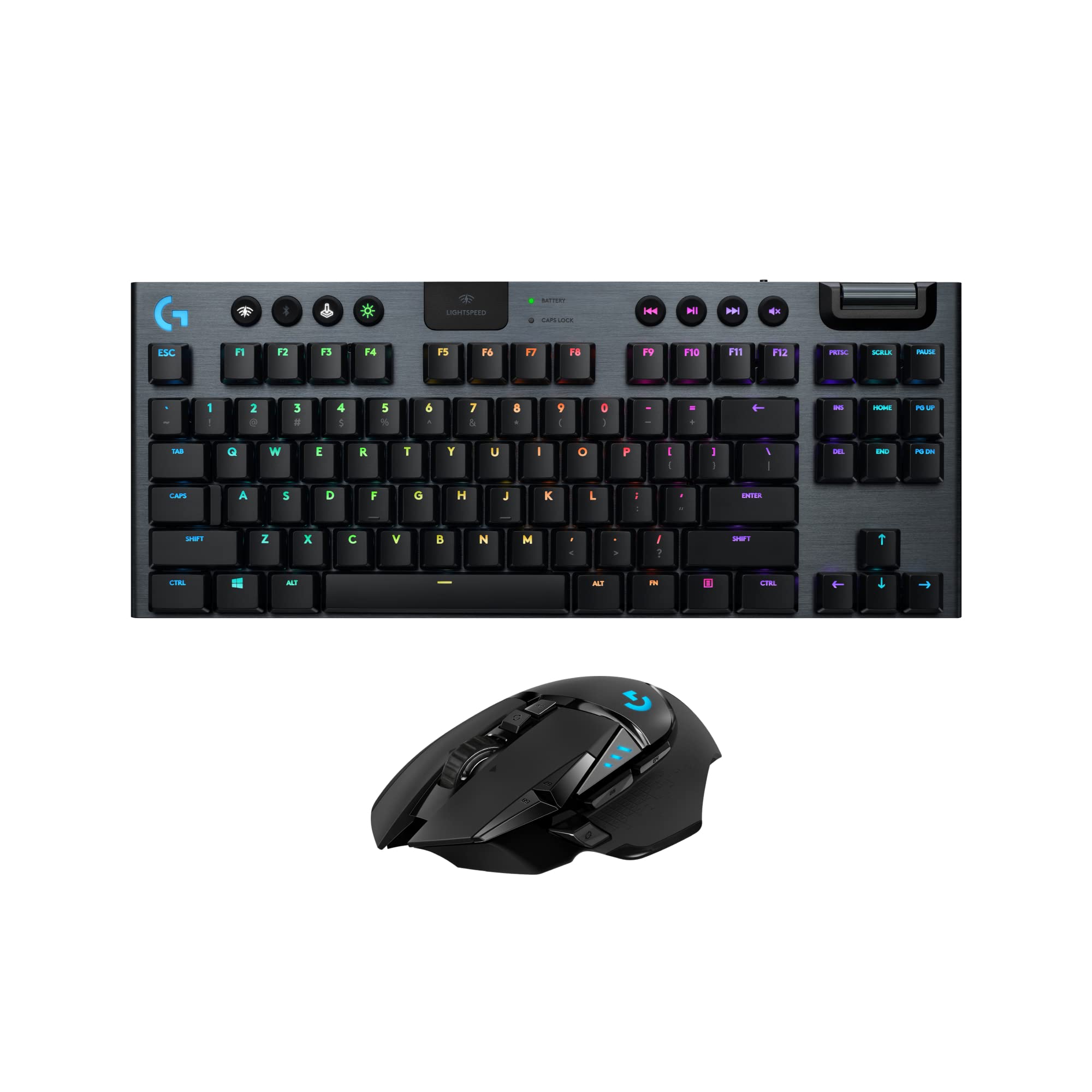 Logitech G915 TKL Tenkeyless Lightspeed Wireless RGB Mechanical Gaming Keyboard + Logitech G502 Lightspeed Wireless Gaming Mouse