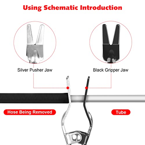 JMMRRR Separator Pliers Pipe Repairing Tool, Automobile Hose Remover Separator Pliers, Auto Fuel and Vacuum Line Tube Hose Remover for Fuel Hoses, Radiator Hoses, Gas Lines