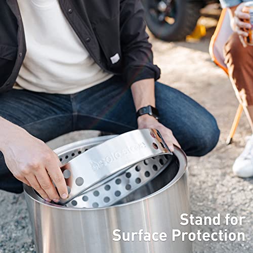 Solo Stove Ranger Backyard Bundle 2.0 | Incl. Ranger Smokeless Fire Pit, Stand, Shield, Shelter and Lid, Portable for Wood Burning, Removable Ash Pan, Stainless Steel, H: 15.25in x Dia: 15in, 21.5lbs