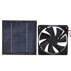 waterproof solar powered fan kit, 20w solar powered fan, solar exhaust fan for chicken coop, greenhouse, dog house, shed, pet houses, window exhaust, mini exhaust fan for diy cooling ventilation