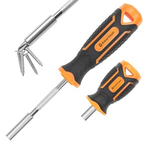 amartisan 2-piece 1/4" bit driver magnetic screwdriver bit holder, 200mm and 80mm long, screwdriver handle for magnet tip