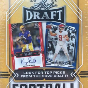 2022 Leaf Draft Football box (TWO Autograph cards & 1 Metal card/bx)