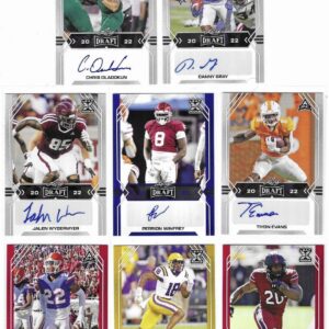 2022 Leaf Draft Football box (TWO Autograph cards & 1 Metal card/bx)