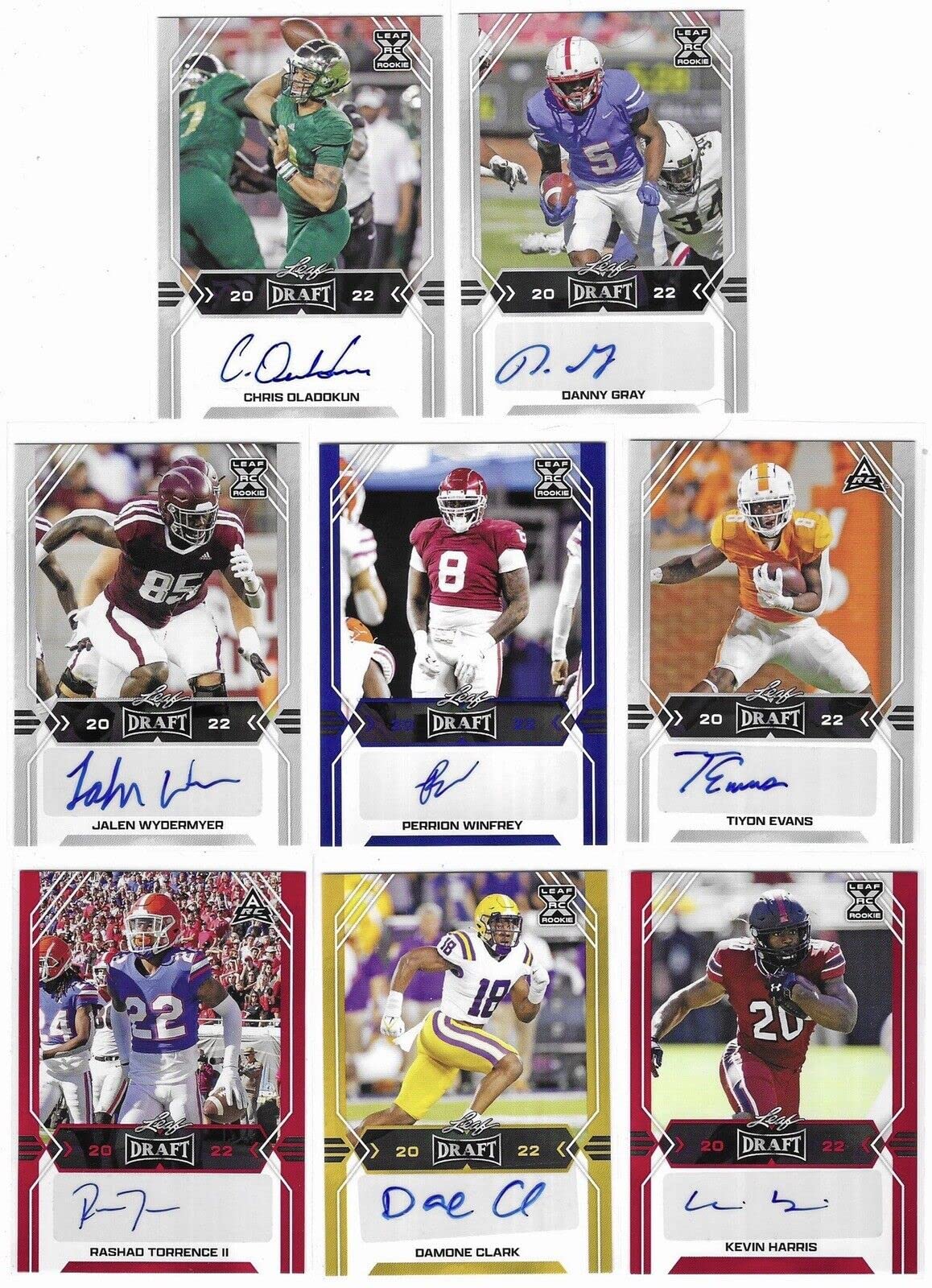 2022 Leaf Draft Football box (TWO Autograph cards & 1 Metal card/bx)