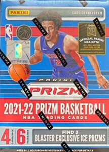 2021-22 panini prizm nba basketball blaster box (24 cards total) 3 exclusive ice prizms