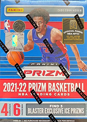 2021-22 Panini Prizm NBA Basketball Blaster Box (24 Cards Total) 3 Exclusive Ice Prizms