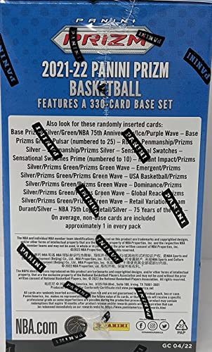 2021-22 Panini Prizm NBA Basketball Blaster Box (24 Cards Total) 3 Exclusive Ice Prizms