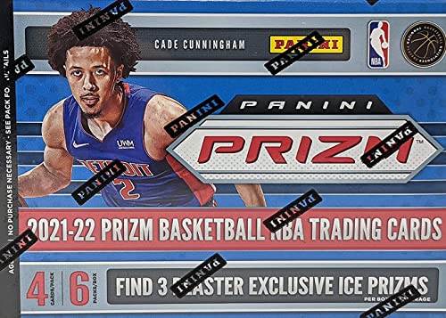 2021-22 Panini Prizm NBA Basketball Blaster Box (24 Cards Total) 3 Exclusive Ice Prizms