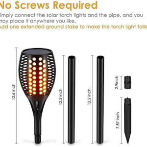 Aityvert Upgraded Large Solar Torch Lights, 43'''' Waterproof Outdoor 96 LED Dancing Flames Lights, Flickering Flames Garden Lights, Auto On/Off L&scape Pathway Patio Driveway Lighting (8 pcs )