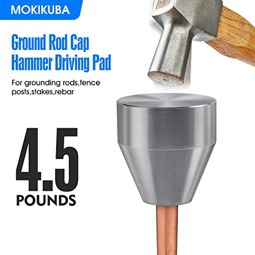 Ground Rod Cap Driver Pad Hammer Driving.Great for 1/2'' 5/8" 3/4" Grounding Rod, Fence Posts,Stakes,Rebar(Hammer Driver)