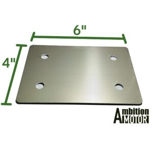 AMBITIONMOTOR Vibrator Flat Inverted V Backing Plate Replaces Snowex D5508