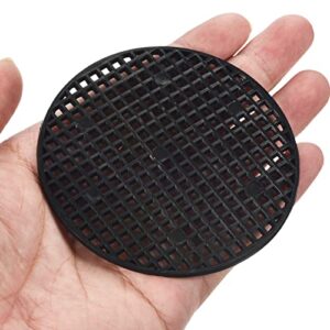 M METERXITY 20 Pack Plant Pot Hole Mesh Pads - Round Rigid Bonsai Flowerpot Drainage Grid Screen Apply to Outdoor/Garden (8.5cm/3.3 Inch, Black)