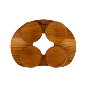 pasithea canadian red cedar 4-point sauna headrest - comfortable sauna pillow with unique adjustable discs for optimal head support - sauna accessories for any infrared sauna or traditional sauna