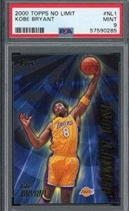 kobe bryant 2000 topps no limit basketball card #nl1 graded psa 9