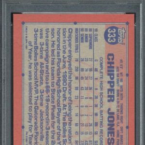 Chipper Jones 1991 Topps Baseball Rookie Card RC #333 Graded PSA 9