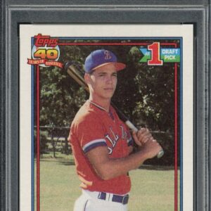 Chipper Jones 1991 Topps Baseball Rookie Card RC #333 Graded PSA 9