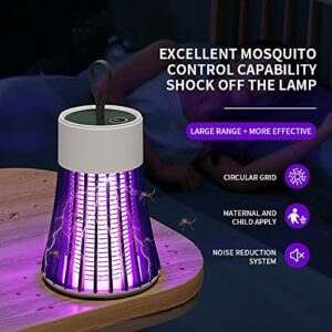 Bug Zapper, Mosquito Zapper Fly Trap Mosquito Killer Lamp USB Electric Radiationless LED Mute Bed Bug Killer Indoor for Mosquito Insect Gnat Moth Fruit Flies with a Small Brush (Decorative Buttons)