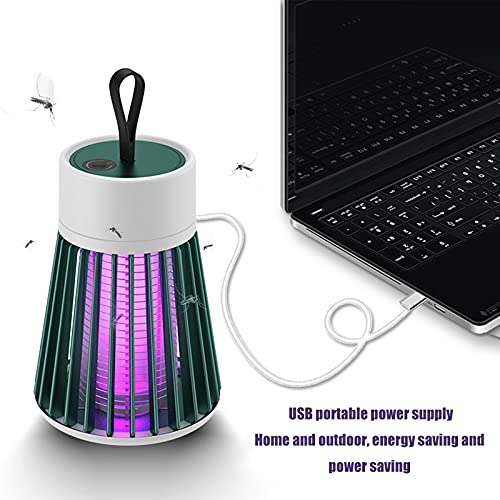 Bug Zapper, Mosquito Zapper Fly Trap Mosquito Killer Lamp USB Electric Radiationless LED Mute Bed Bug Killer Indoor for Mosquito Insect Gnat Moth Fruit Flies with a Small Brush (Decorative Buttons)