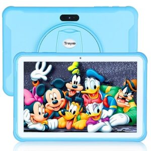 kids tablet, trayoo 10.1 inches tablet for kids, android 11 2gb 32gb toddler tablet with dual camera, wifi, bluetooth ,pre-installed app,parent control, education, games, fit for age 3-14