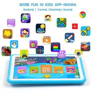 Kids Tablet, Trayoo 10.1 Inches Tablet for Kids, Android 11 2GB 32GB Toddler Tablet with Dual Camera, WiFi, Bluetooth ,Pre-installed App,Parent Control, Education, Games, Fit for Age 3-14